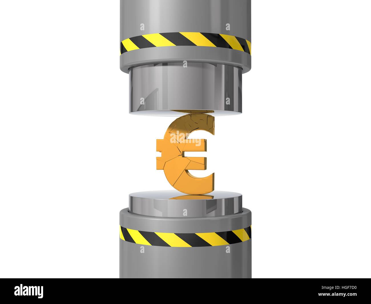 3d illustration of hydraulic press Stock Photo - Alamy
