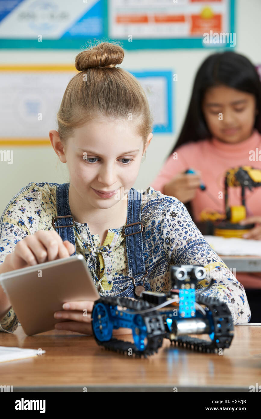 Pupils In Science Lesson Studying Robotics Stock Photo - Alamy