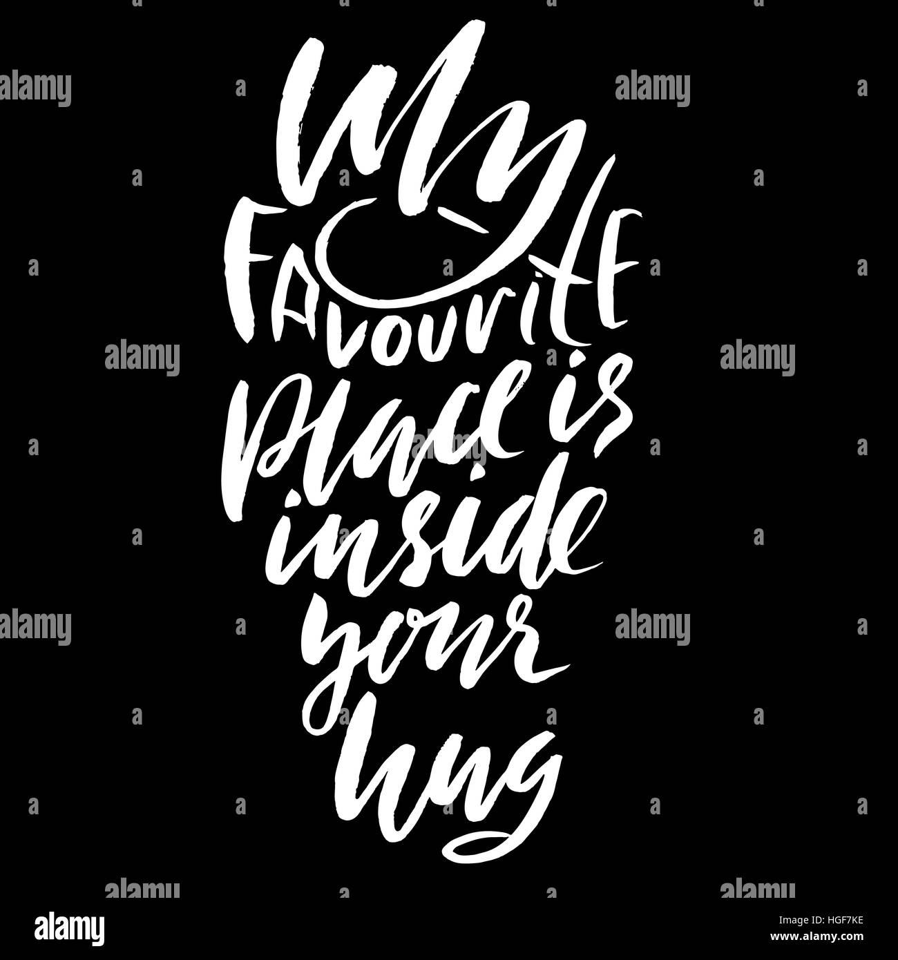 Hand Lettered Inspirational Quote Hand Brushed Ink Lettering Modern
