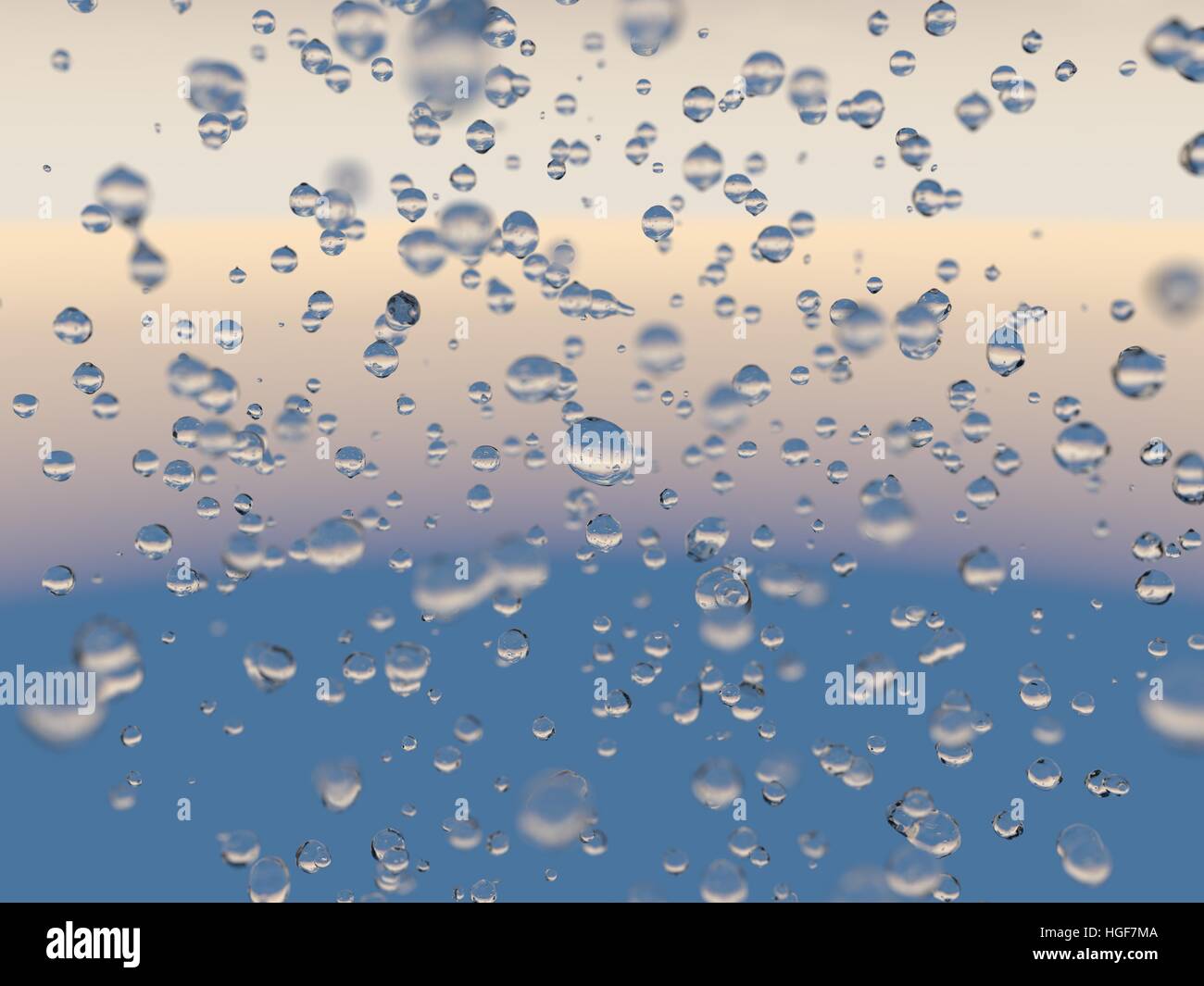 3d illustration of water droplets Stock Photo - Alamy