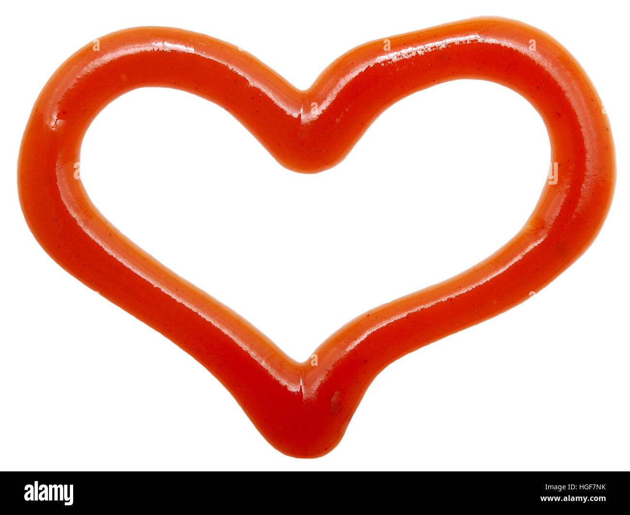 heart of ketchup isolated on white background Stock Photo - Alamy