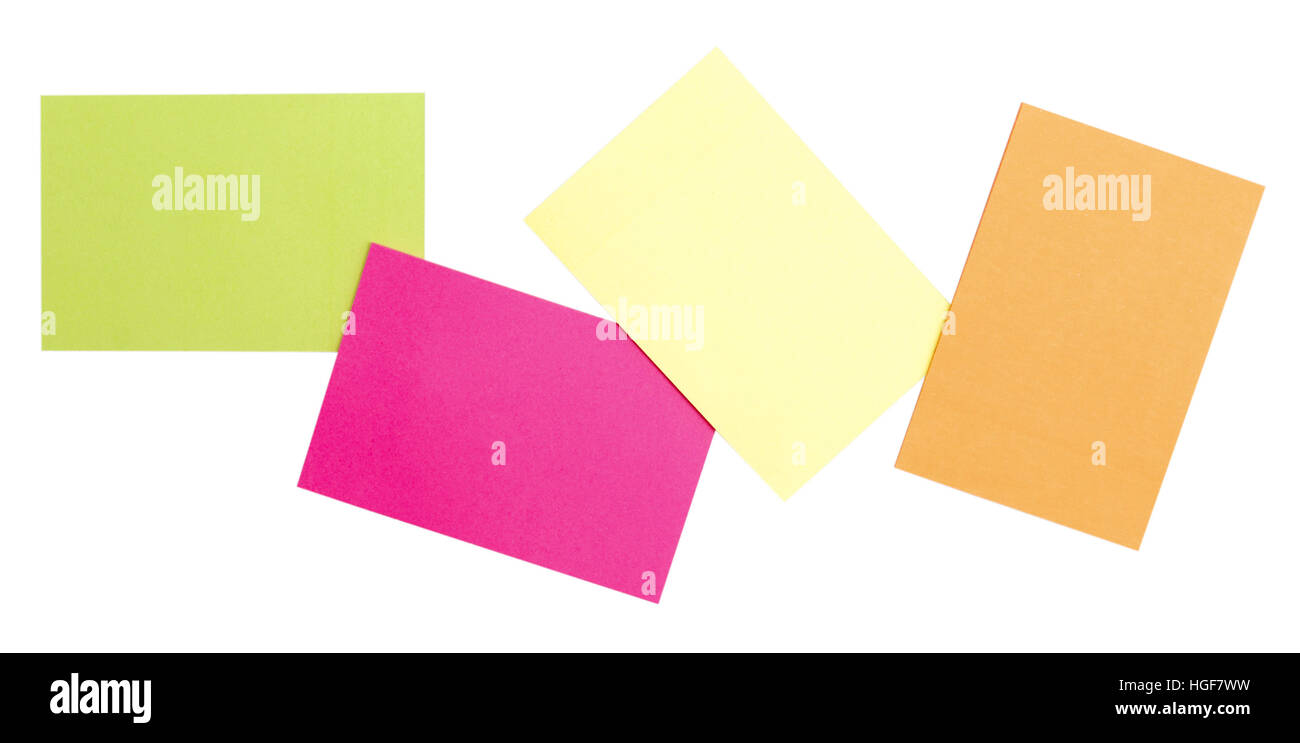 an empty color sticky notes on black Stock Photo - Alamy
