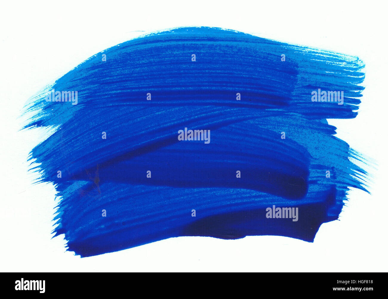 A blue paint dab on a white paper. Artistic element Stock Photo - Alamy