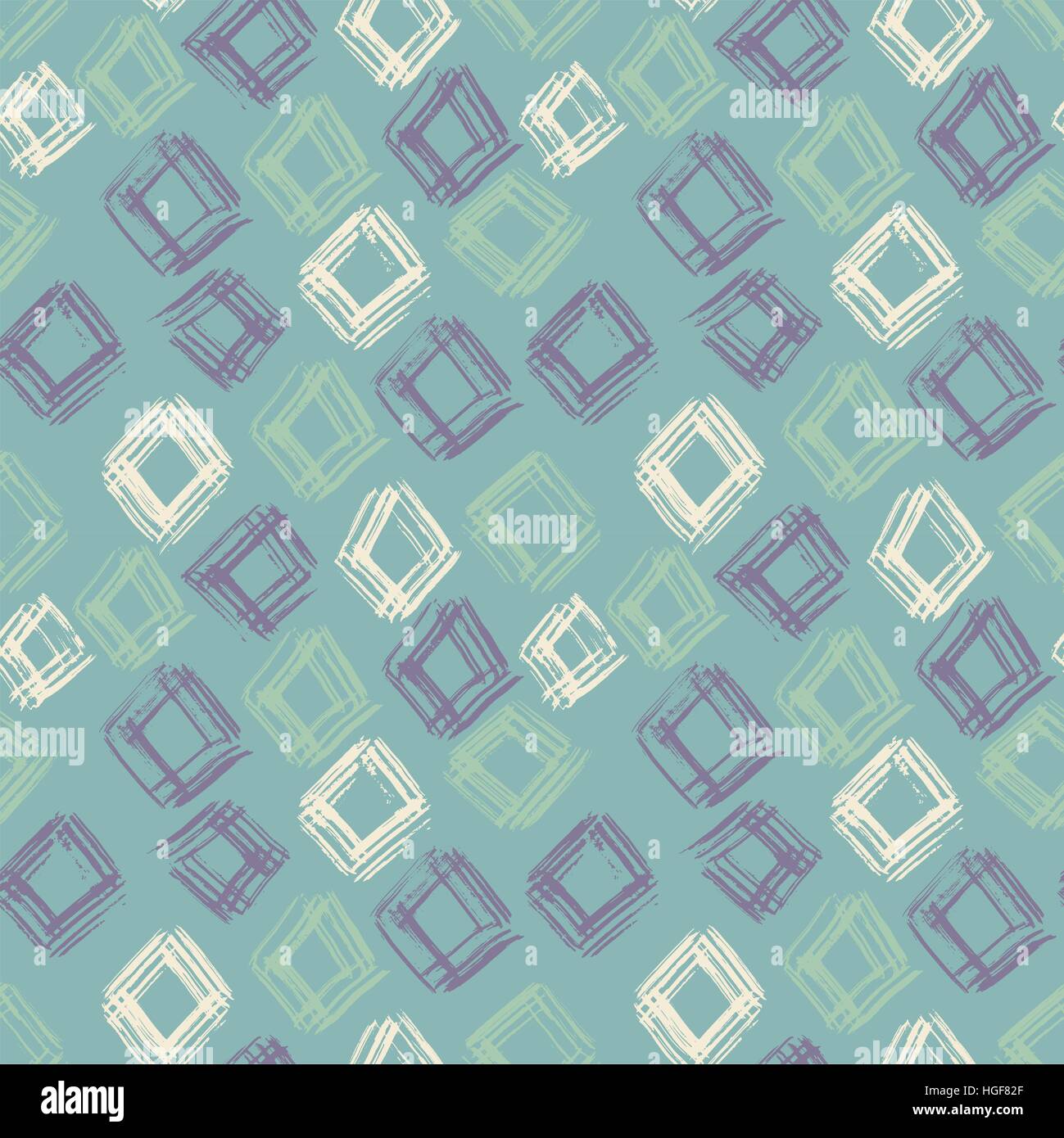 Hand drawn vector seamless pattern. Grunge abstract background ...
