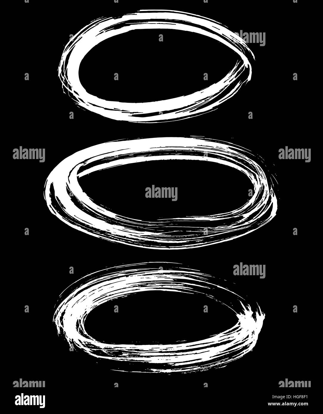 Set of round grunge vector frames. Grunge background Stock Vector Image ...