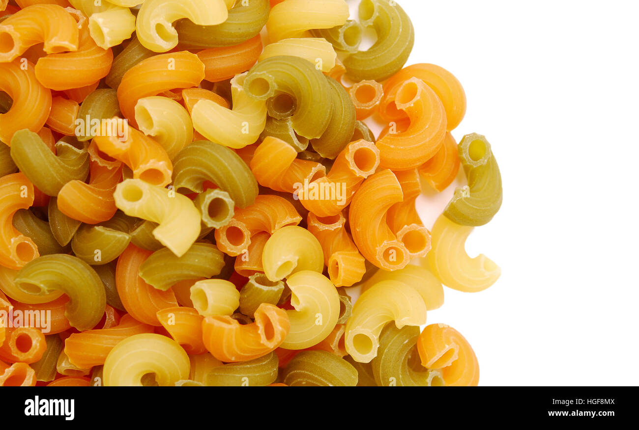 handful of pasta isolated on white Stock Photo - Alamy