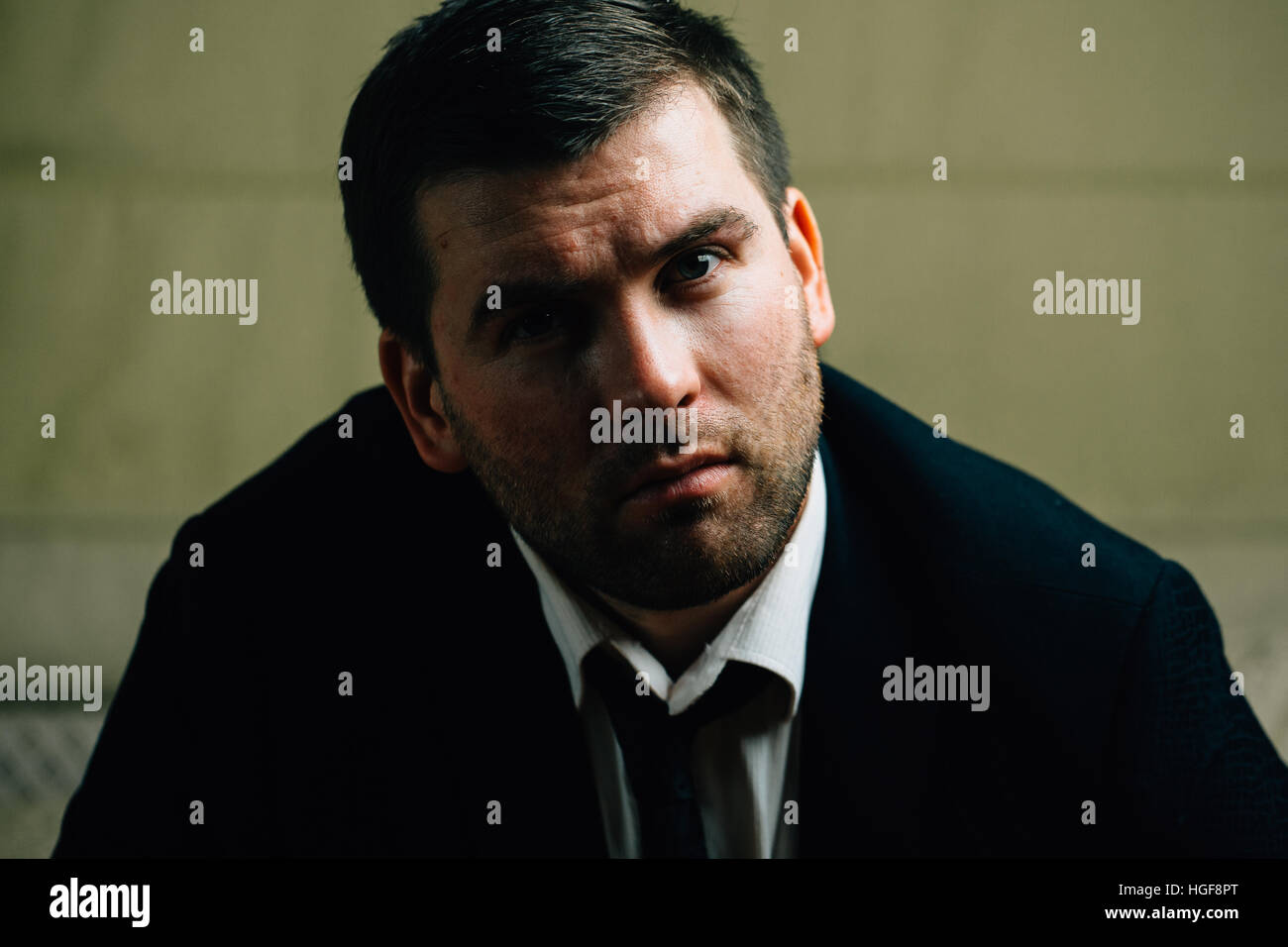 serious man close-up portrait Stock Photo - Alamy