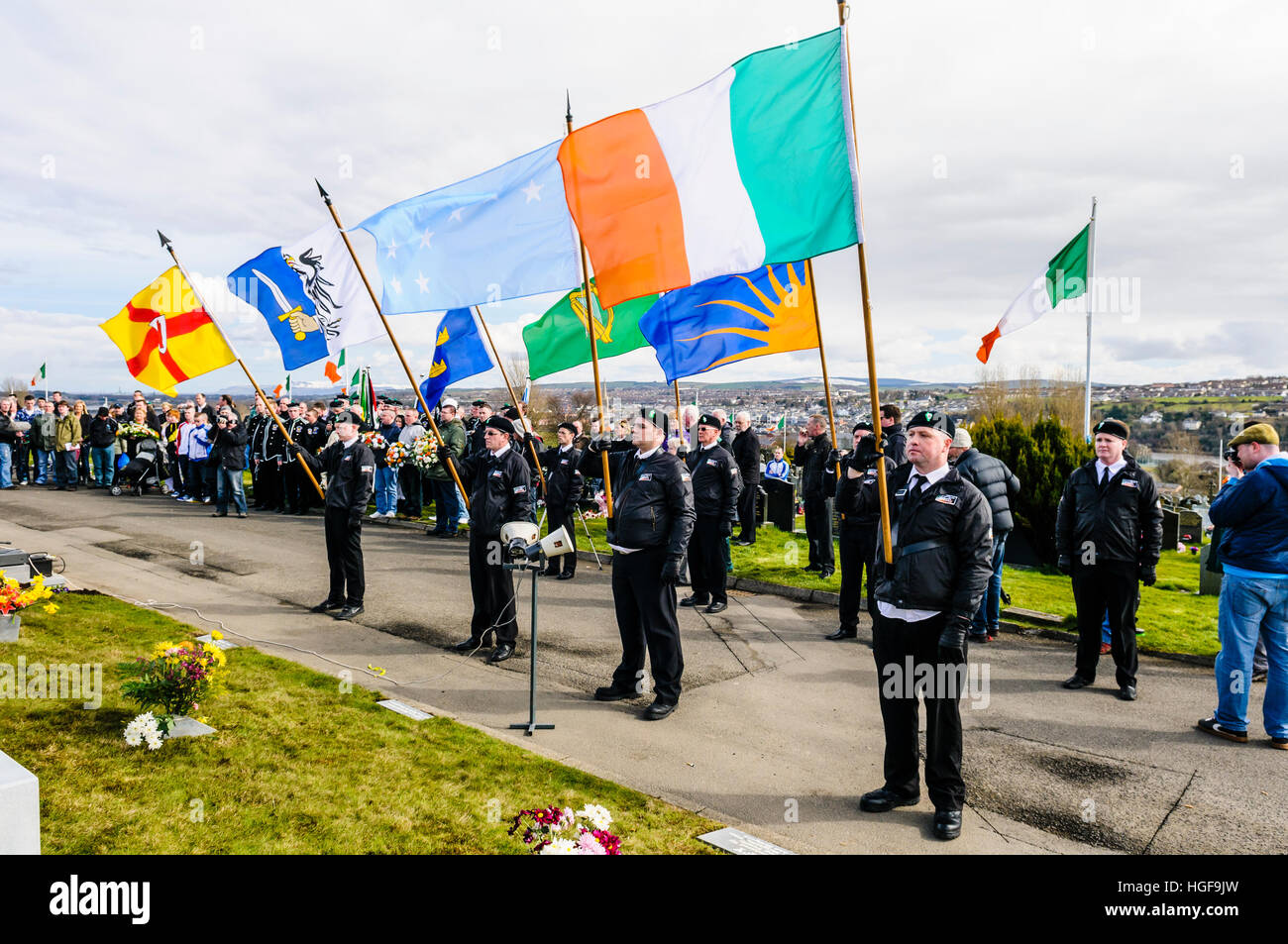 Irish flag flags cemetery hi-res stock photography and images - Alamy