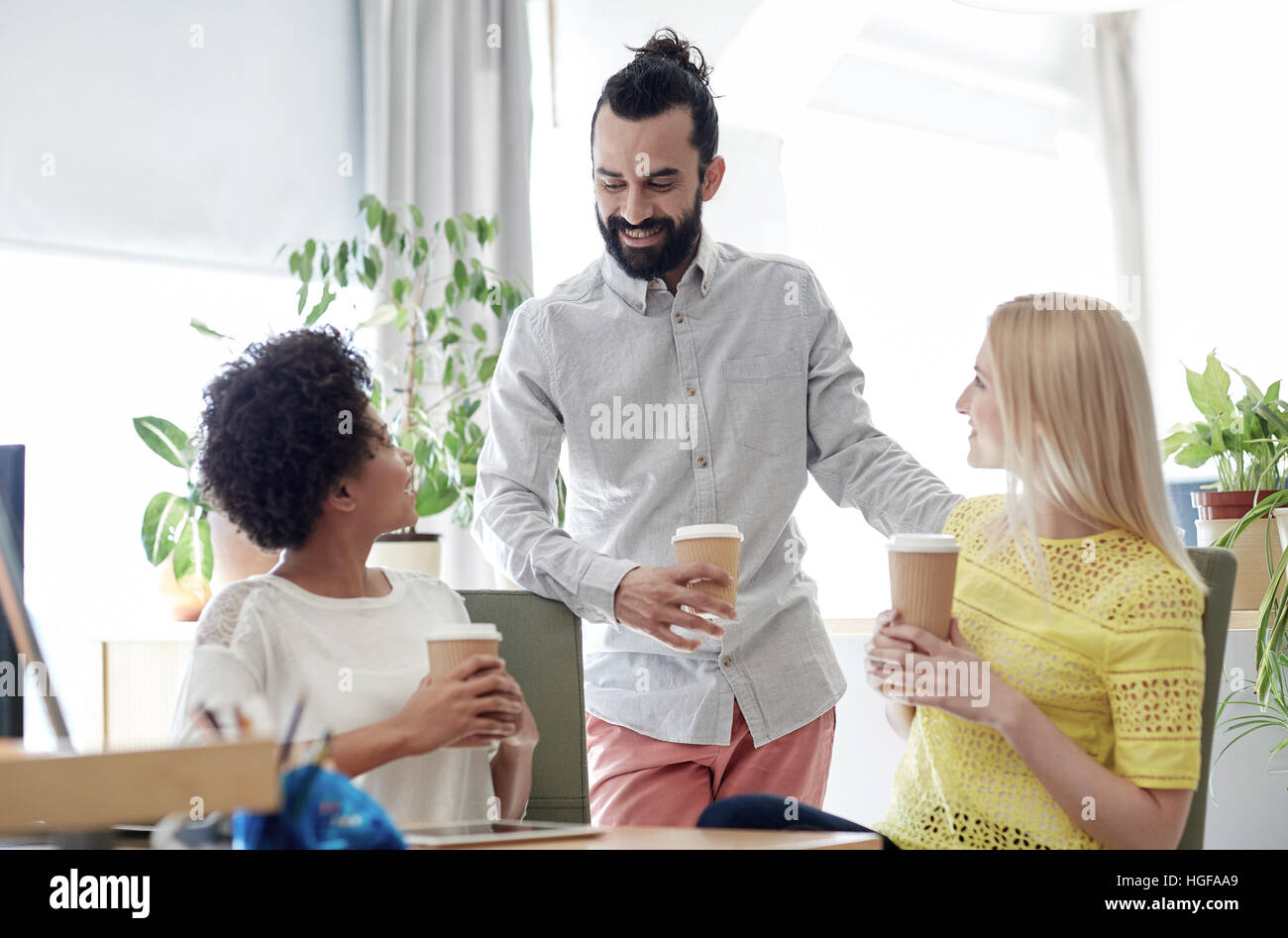 Team group drinking hi-res stock photography and images - Alamy