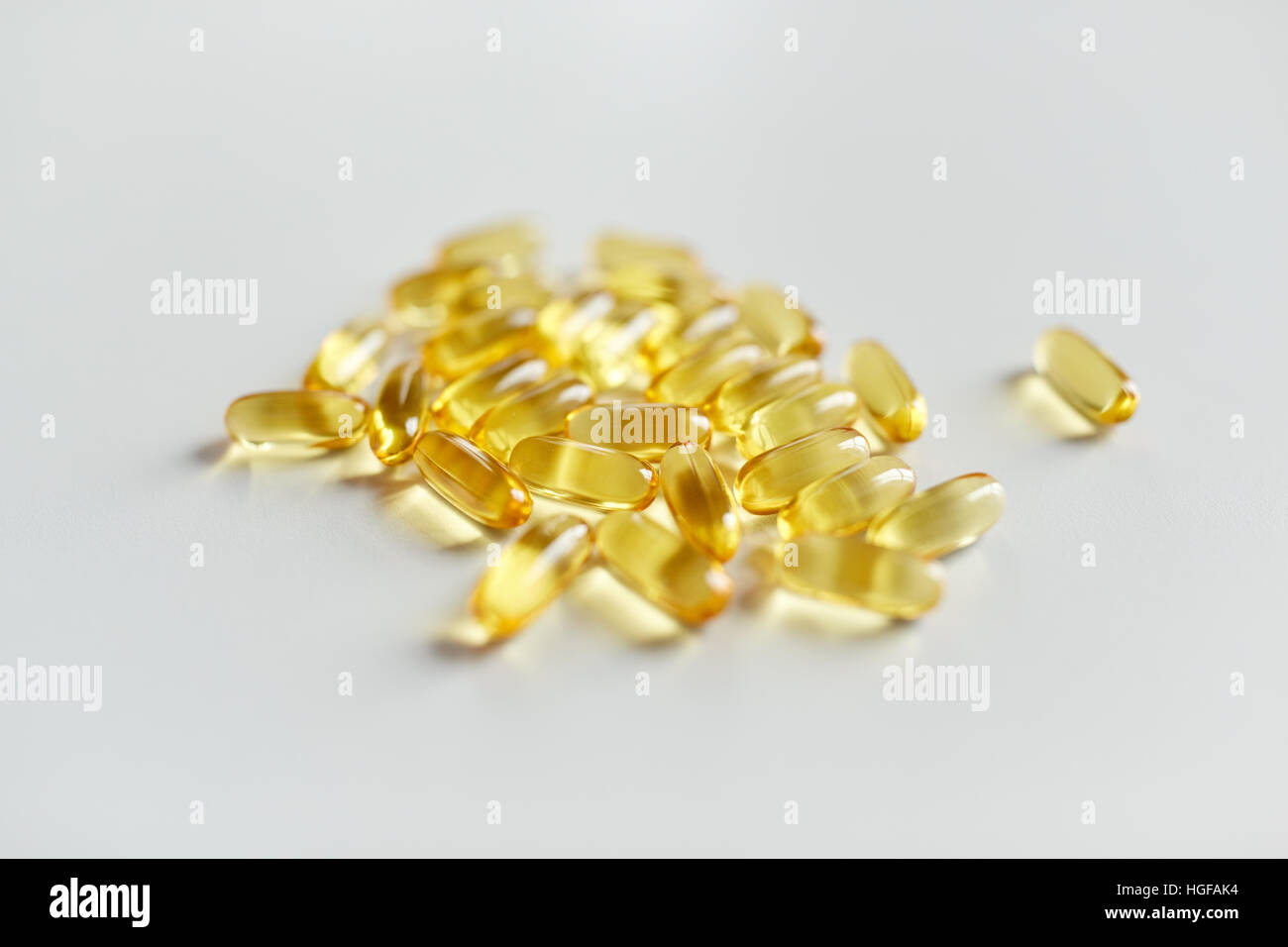 medicine or cod liver oil capsules Stock Photo - Alamy