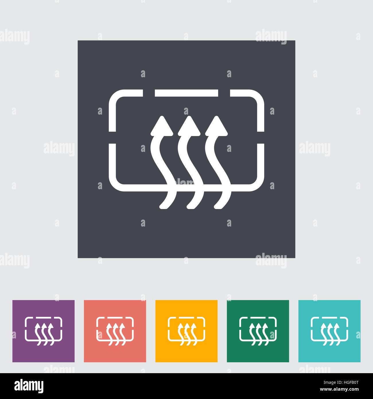 Heated car mirror. Single icon. Vector illustration Stock Vector Image ...