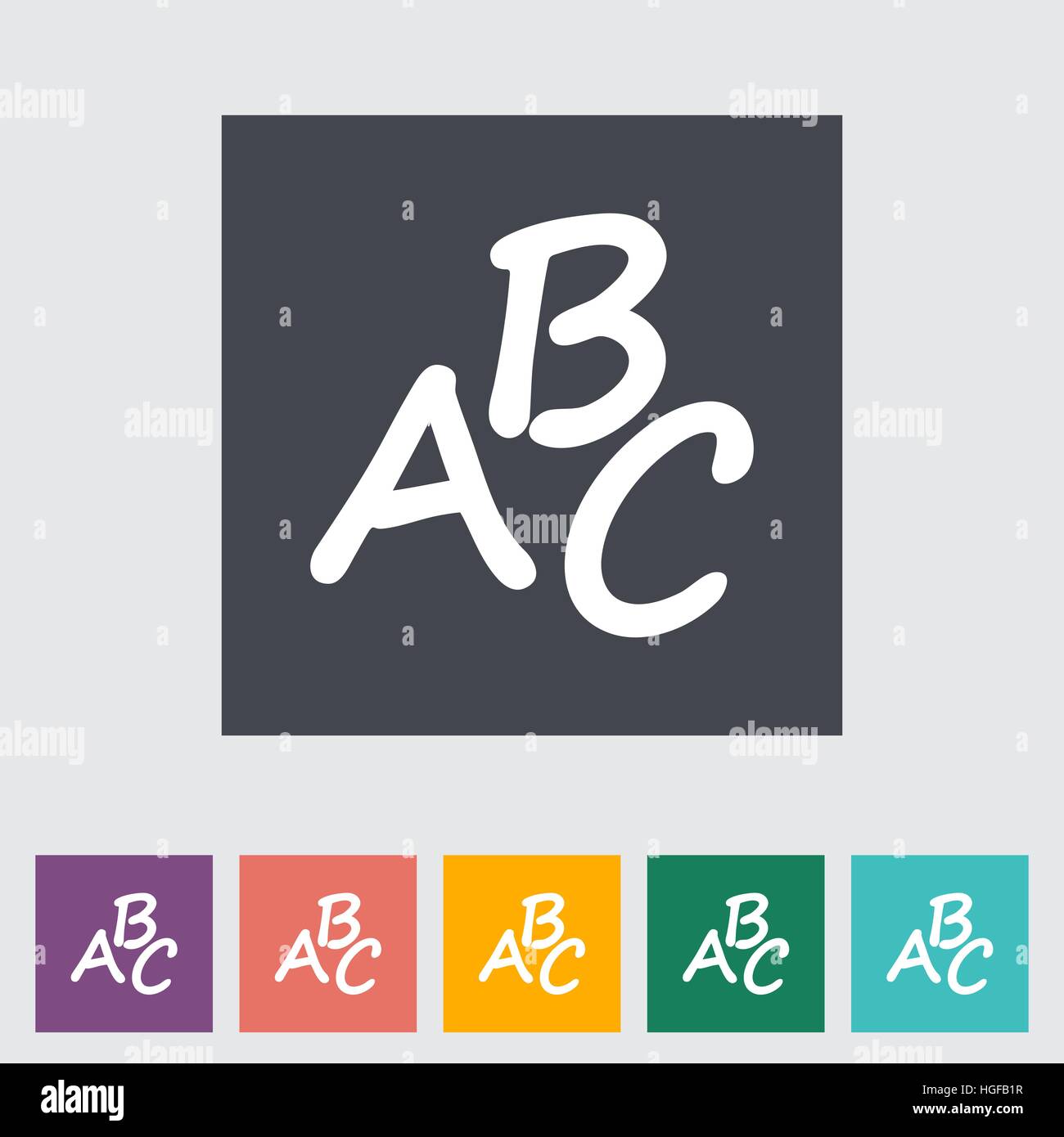 Alphabet. Single flat icon. Vector illustration Stock Vector Image ...