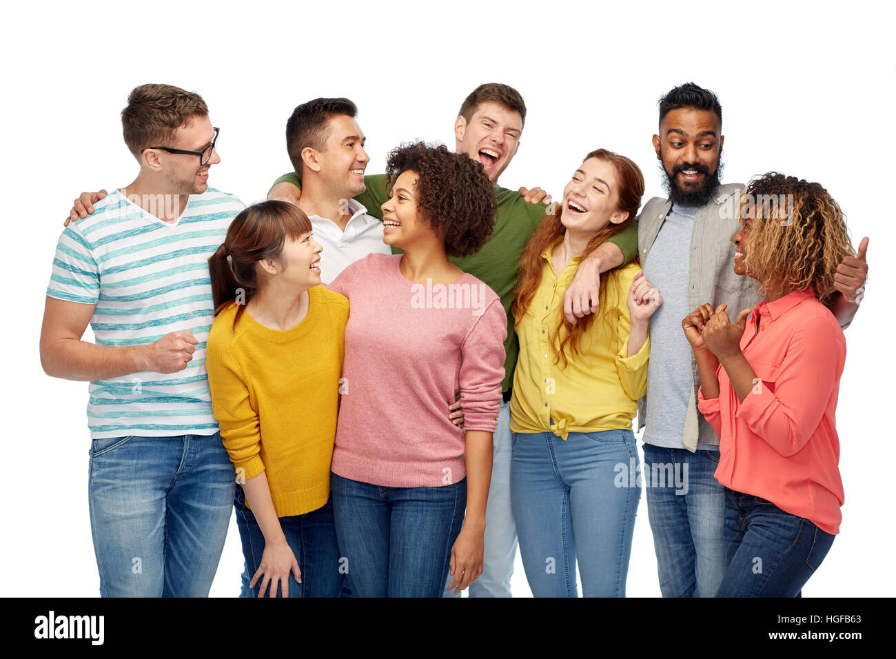 international group of happy laughing people Stock Photo - Alamy