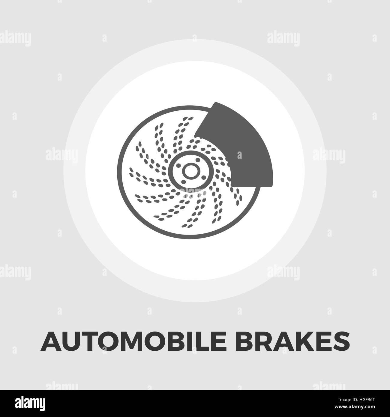 Automobile brakes icon vector. Flat icon isolated on the white ...