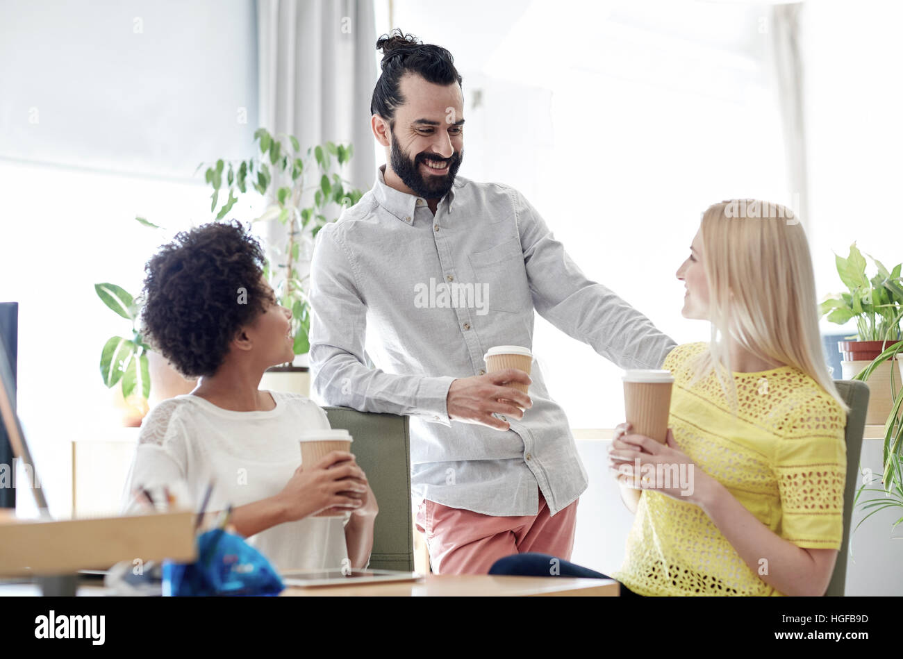 Team group drinking hi-res stock photography and images - Alamy