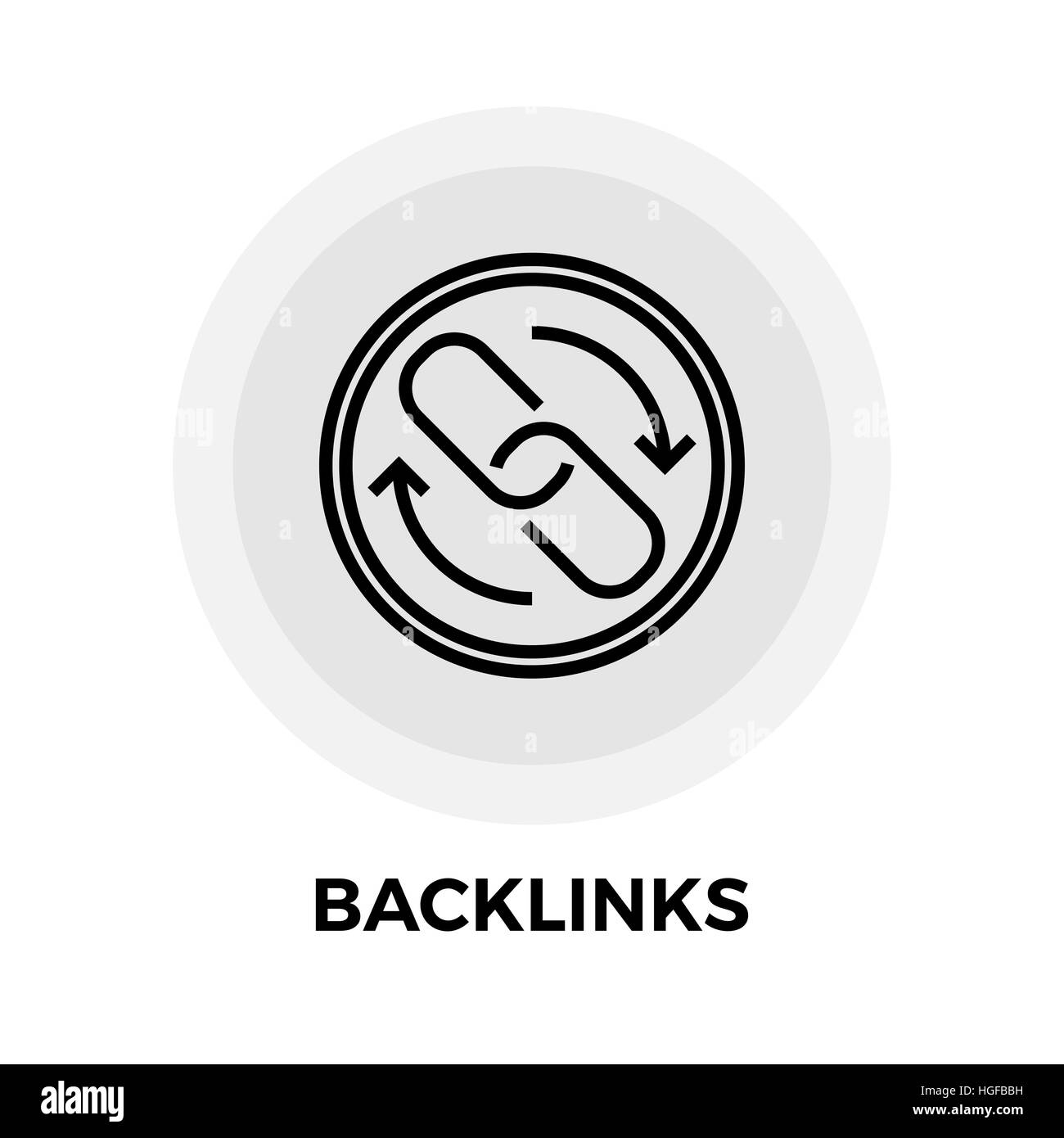 Backlinks Icon Vector. Flat icon isolated on the white background ...