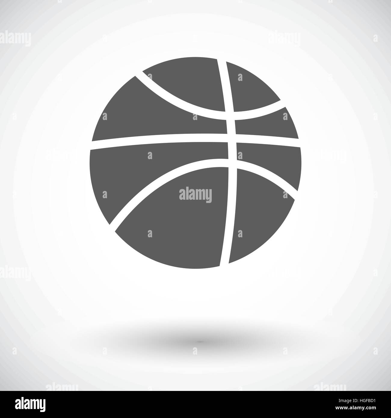 Basketball. Single flat icon on white background. Vector illustration ...