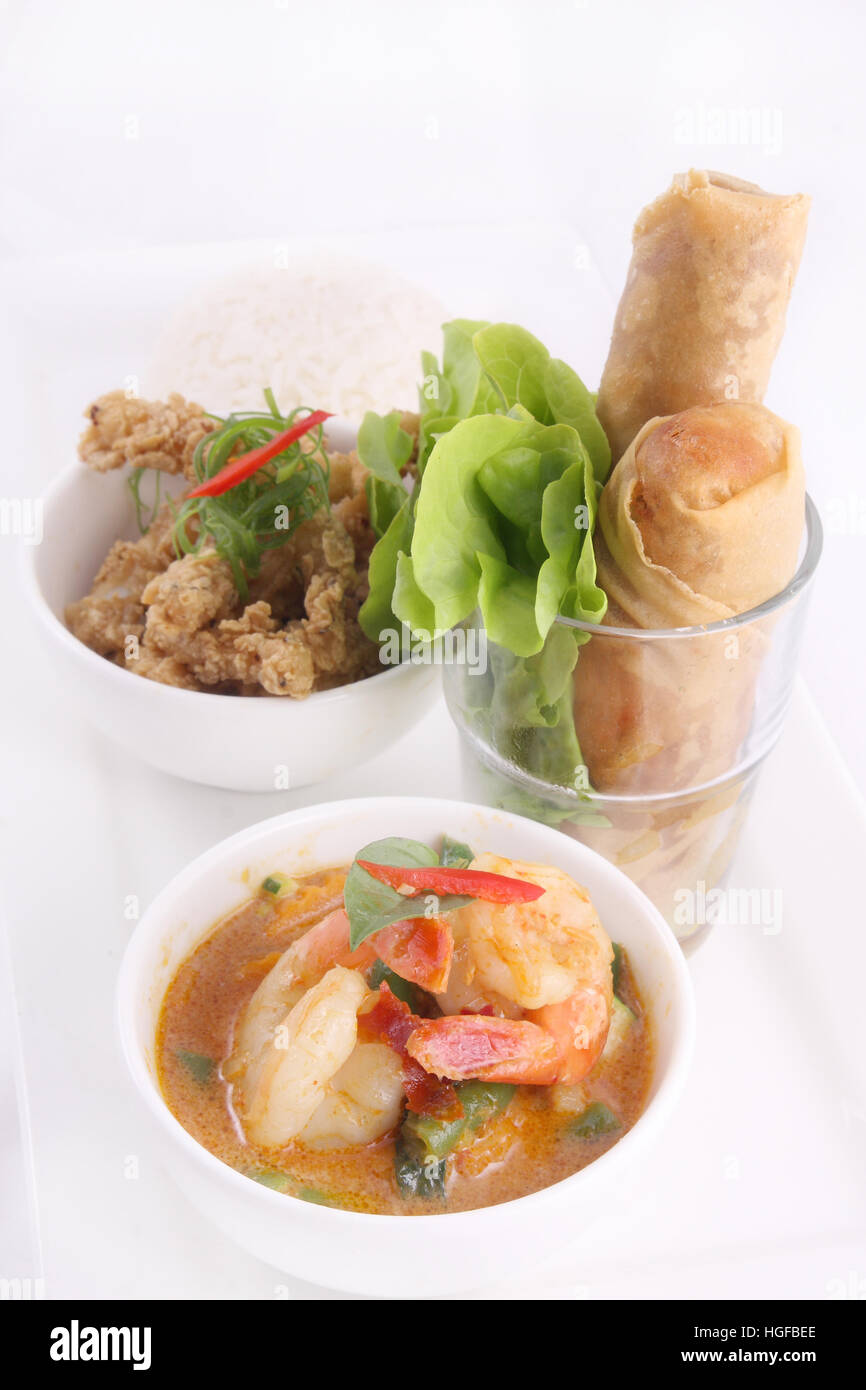 Mix of Thai foods Stock Photo - Alamy