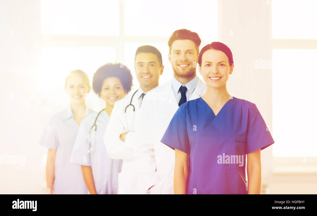 group of happy doctors at hospital Stock Photo - Alamy