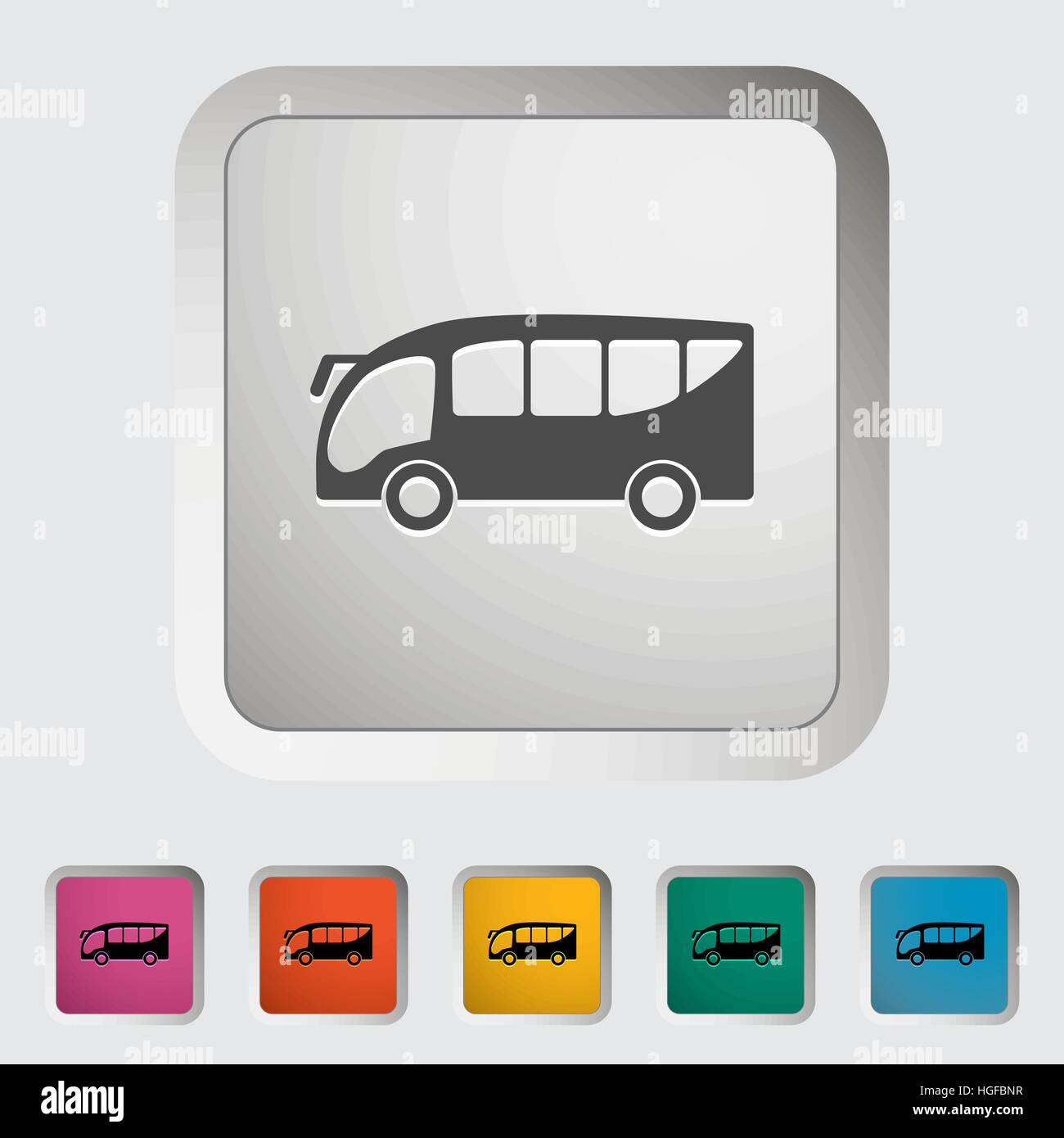 Single shuttle bus Stock Vector Images - Alamy