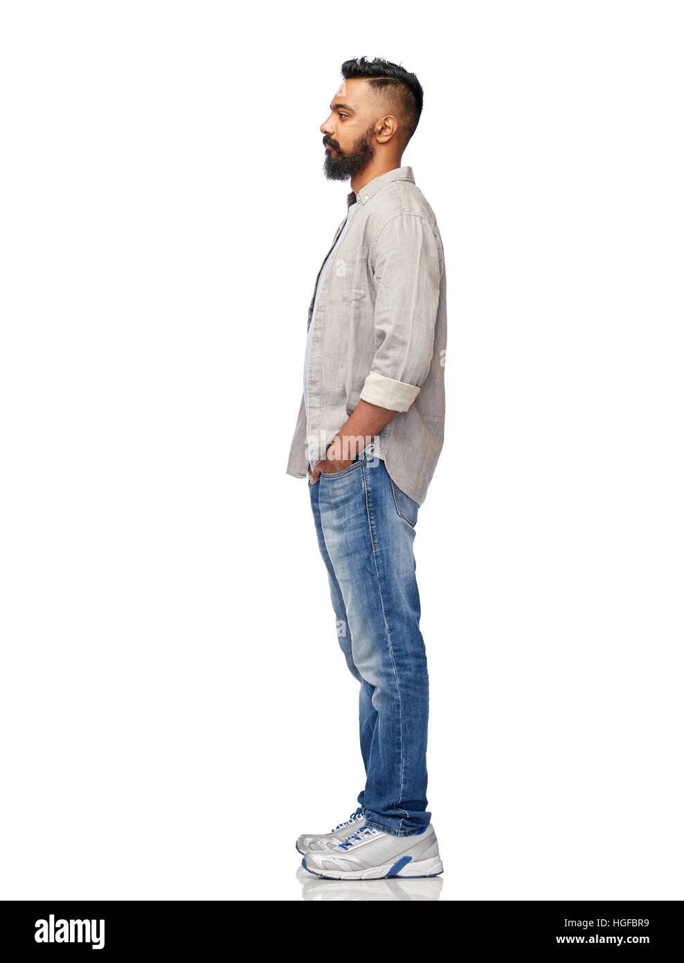 Man indian side view hi-res stock photography and images - Alamy
