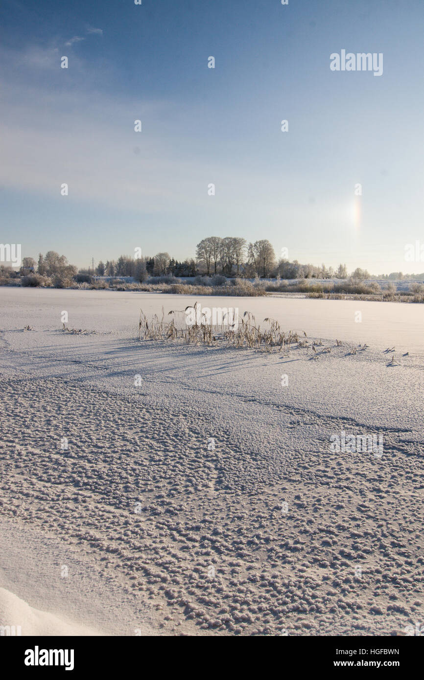 A beautiful winter landscape in nordic Europe Stock Photo - Alamy