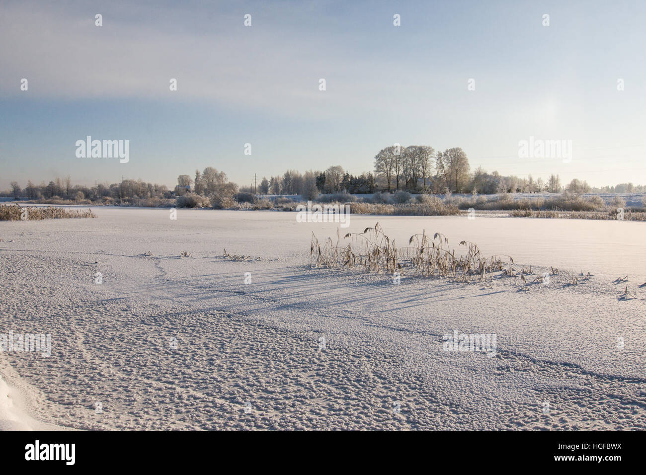 A beautiful winter landscape in nordic Europe Stock Photo - Alamy