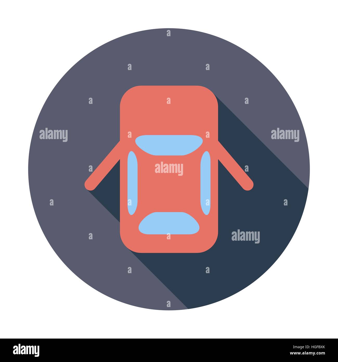 Car. Single flat color icon. Vector illustration Stock Vector Image ...