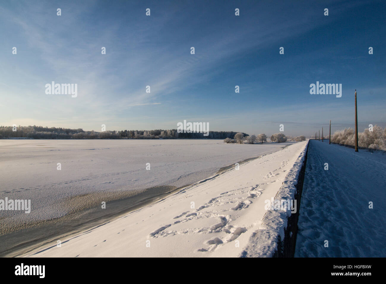 A beautiful winter landscape in nordic Europe Stock Photo - Alamy