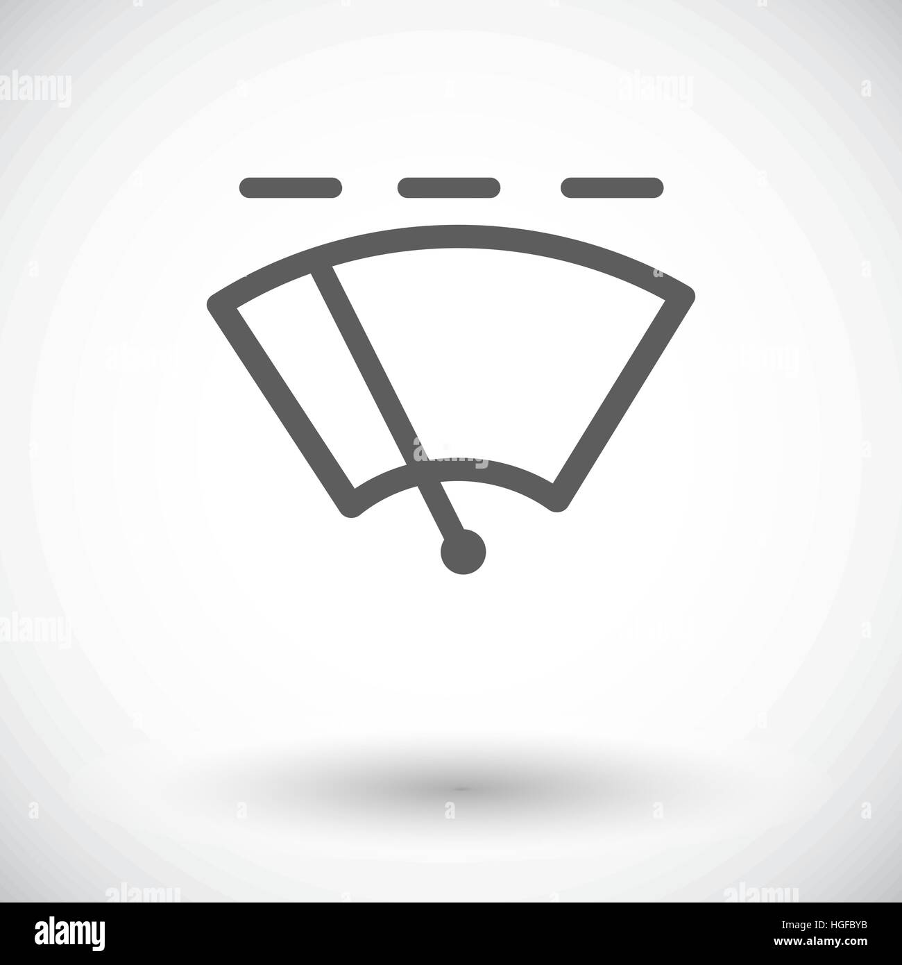 Car wiper. Single flat icon on white background. Vector illustration ...