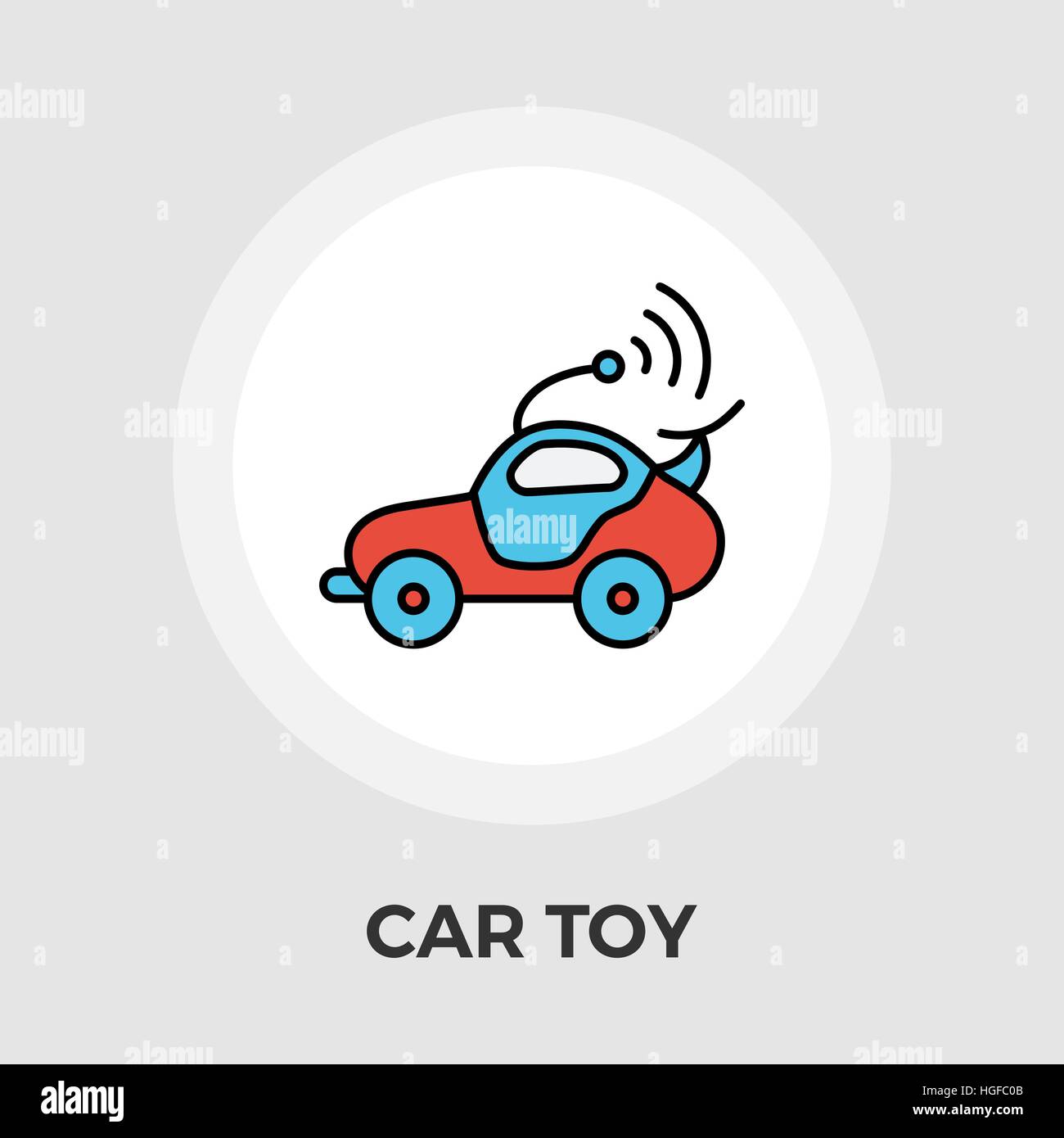 Car toy icon vector. Flat icon isolated on the white background ...