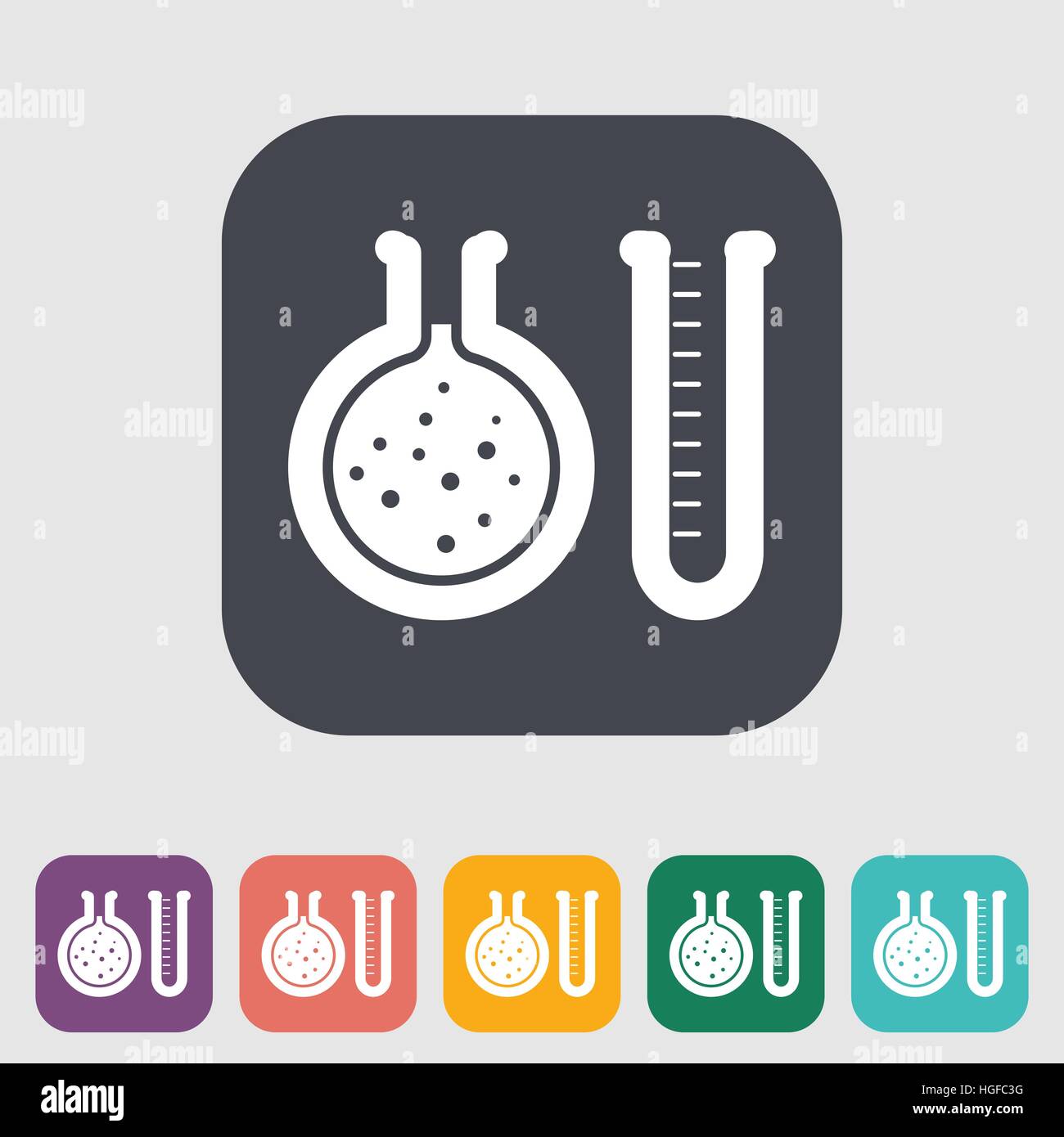 Chemisty. Single flat icon. Vector illustration Stock Vector Image ...