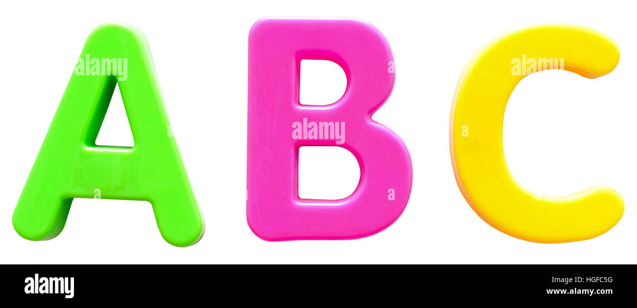 colorful ABC isolated on white Stock Photo - Alamy