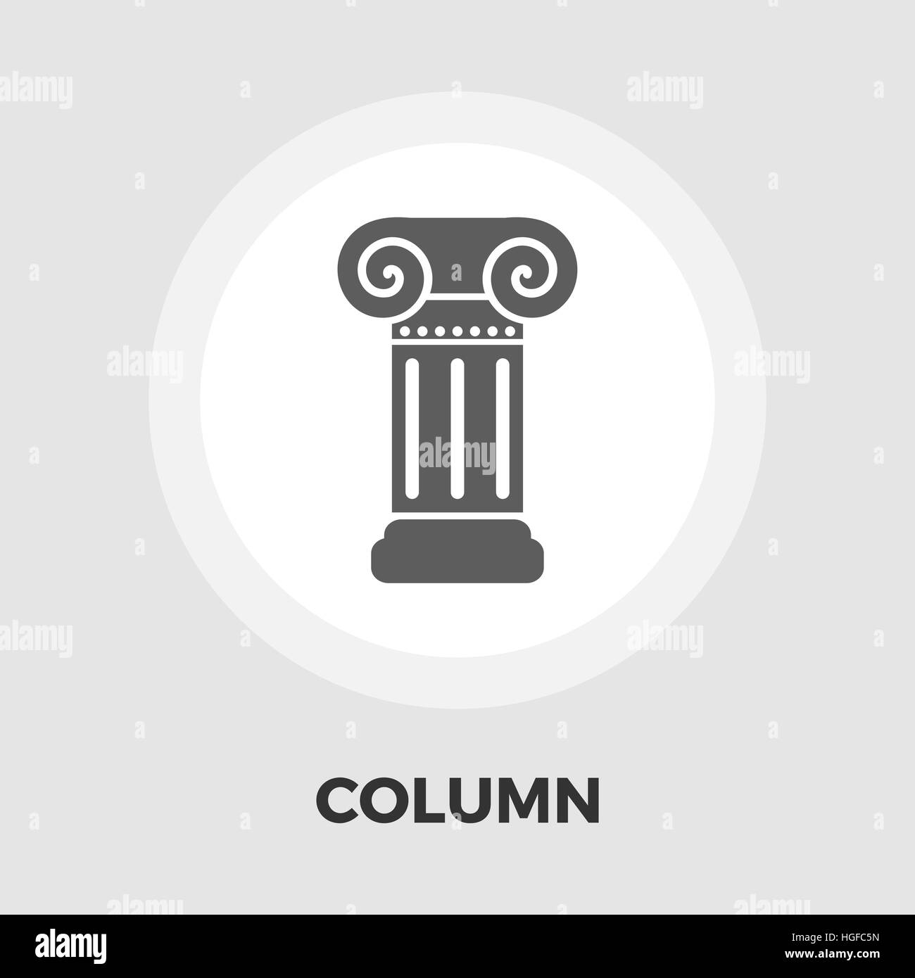 Column icon vector. Flat icon isolated on the white background ...