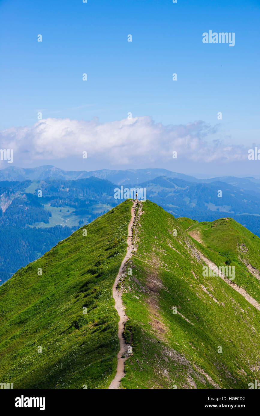Hiking in the Allgäu alps Stock Photo - Alamy