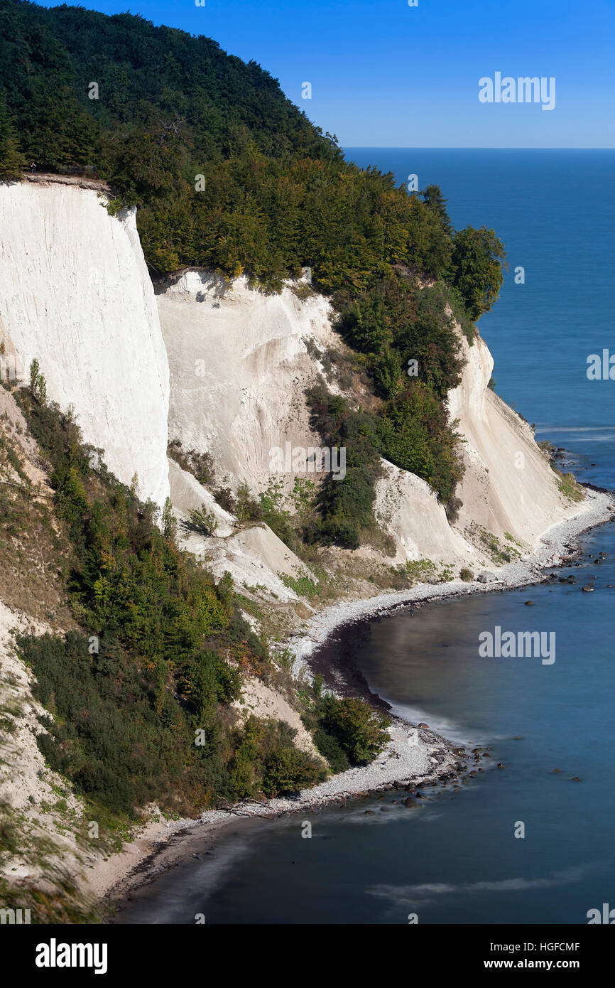 Chalk rocks, chalk cliff coast Baltic coast national park Stock Photo ...