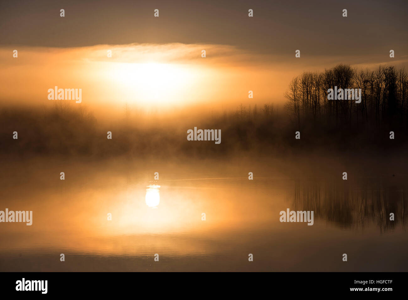 Sunrise over a lake hi-res stock photography and images - Alamy