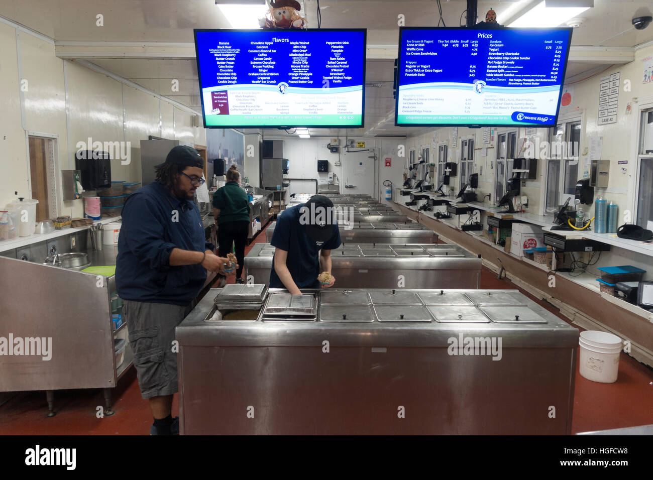 Crescent ridge ice cream shop Sharon MA Stock Photo - Alamy