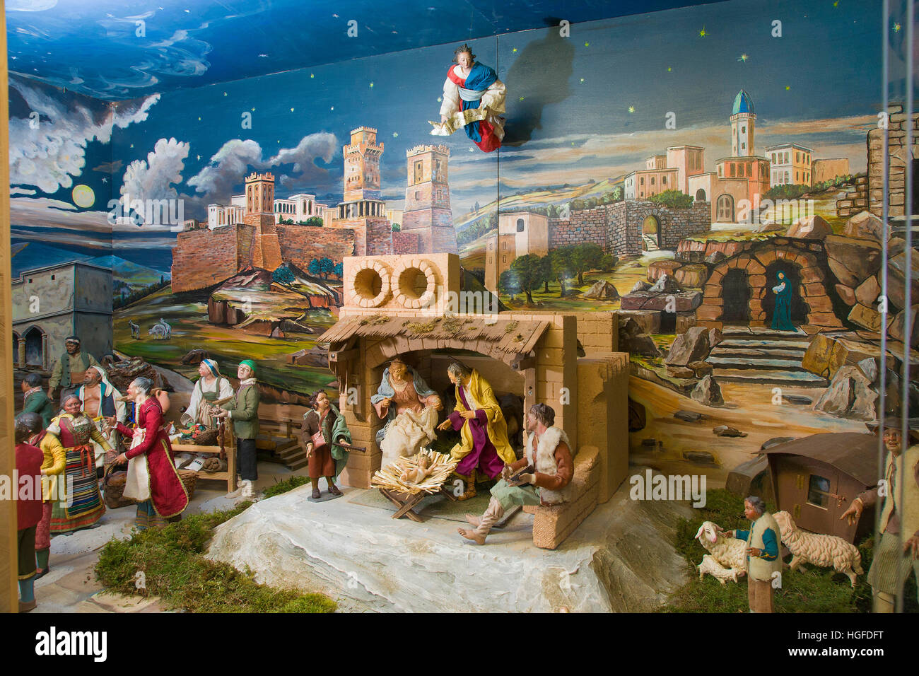 Neapolitan creche in Bavaria Stock Photo - Alamy