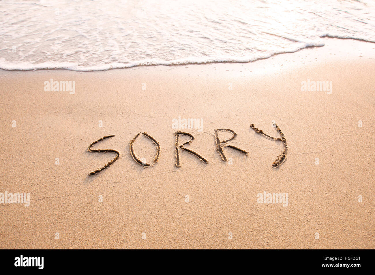 sorry concept, excuse and apologize Stock Photo - Alamy