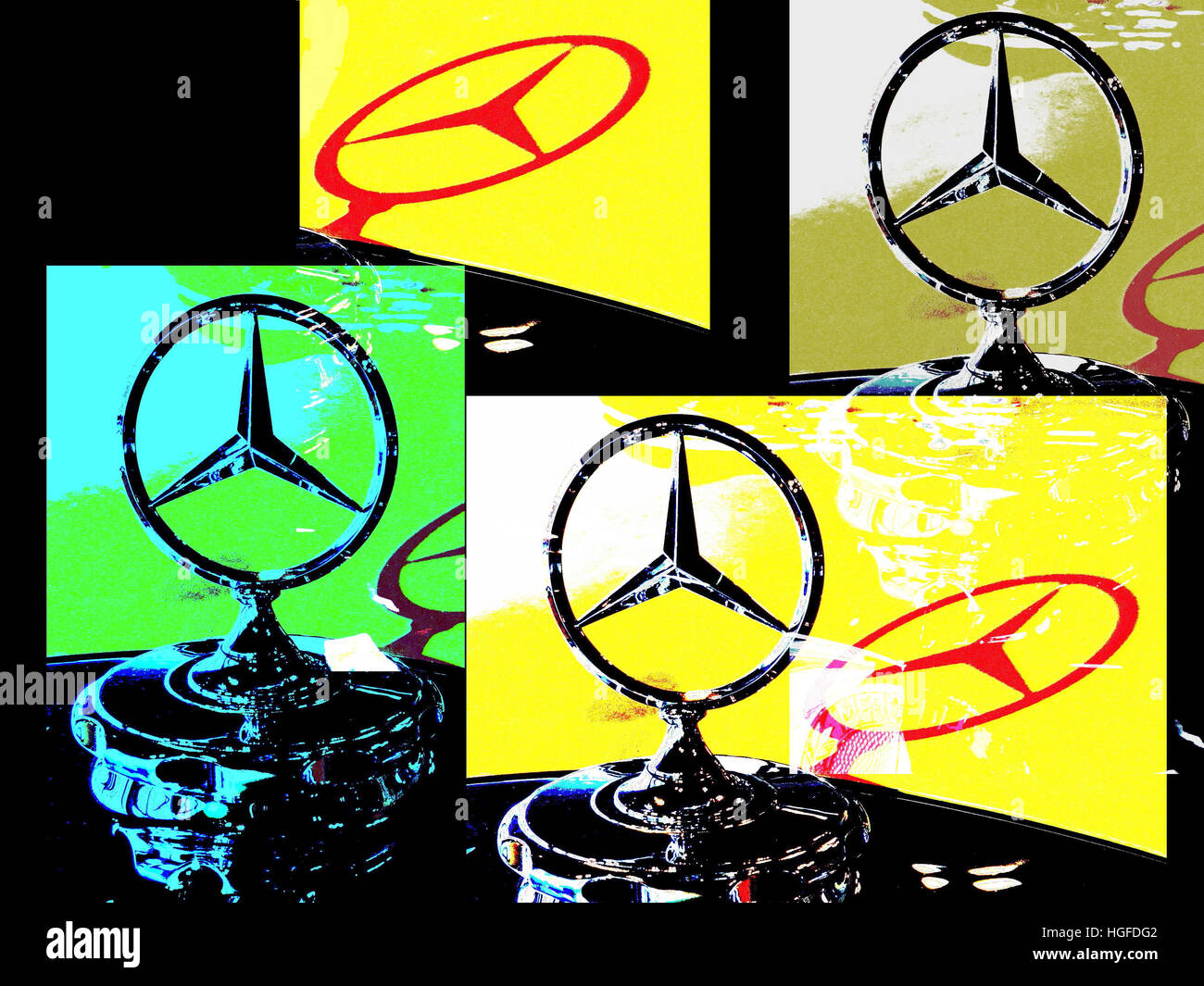 Mercedes star logo hi-res stock photography and images - Alamy