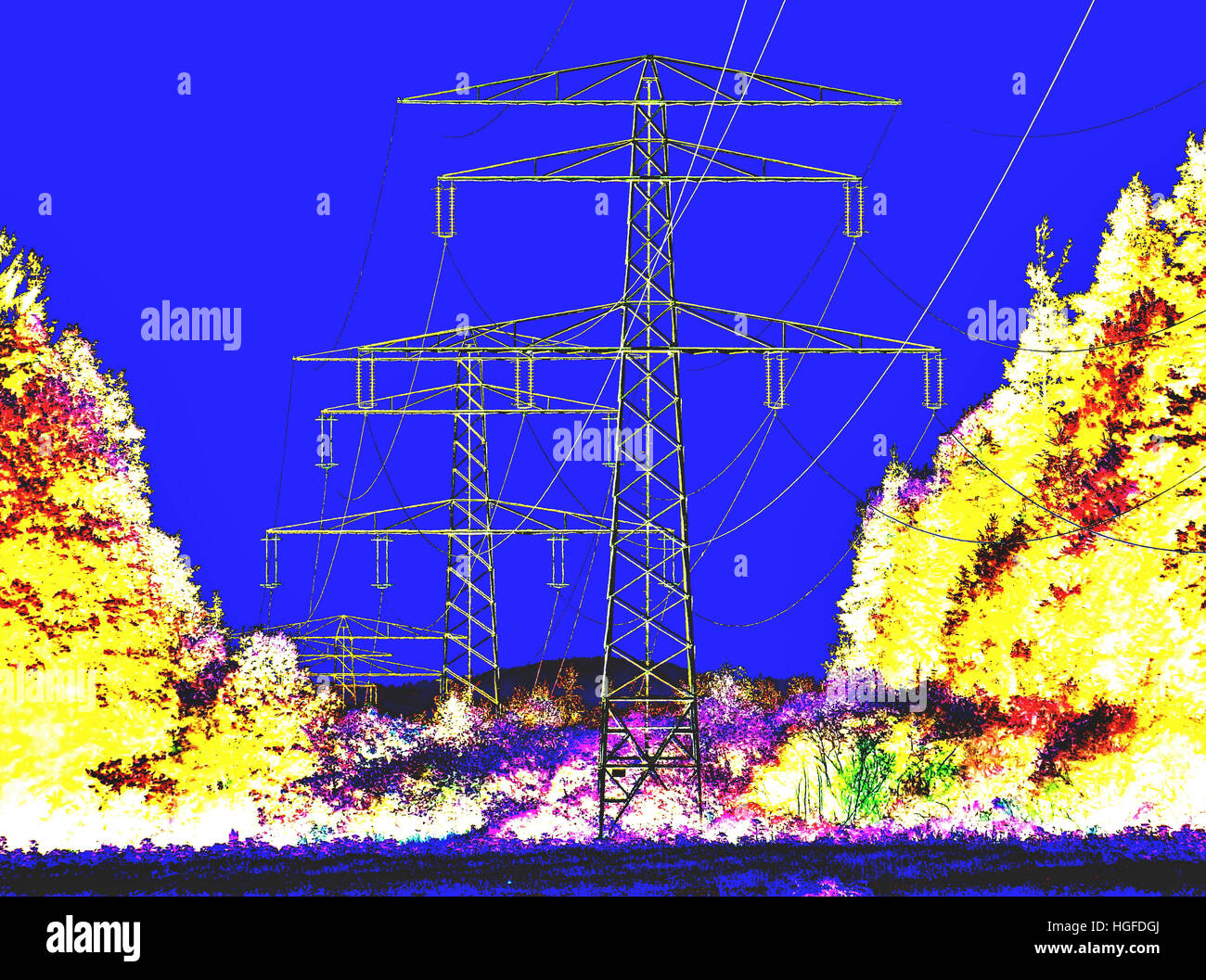 Electricity masts hi-res stock photography and images - Alamy