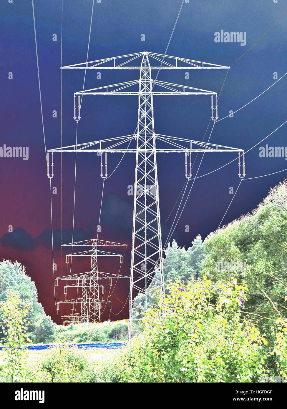 Electricity transmission pole hi-res stock photography and images - Alamy