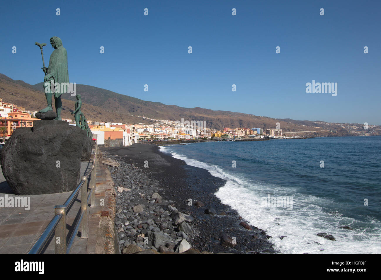 Menceys statues in Candelaria Stock Photo - Alamy