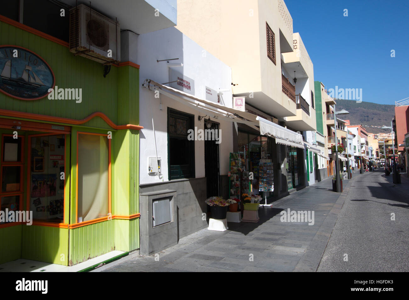 shopping street in Candelaria Stock Photo - Alamy