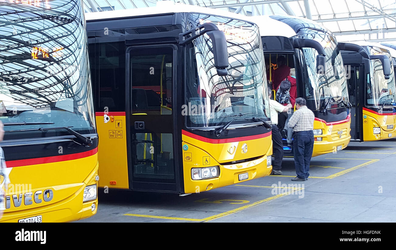 postbus in Chur Stock Photo - Alamy