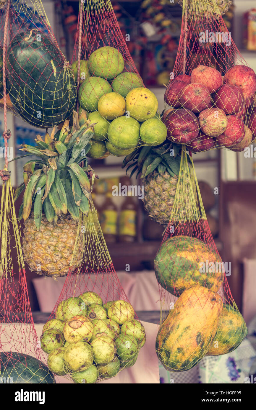 Hanging fruit bags hi-res stock photography and images - Alamy