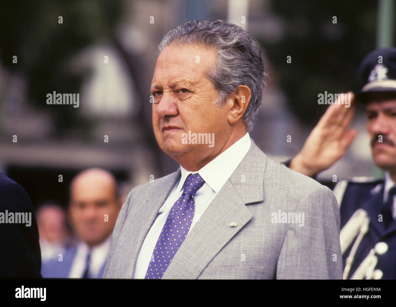 MARIO SOARES Portuguese President 1986 Stock Photo - Alamy
