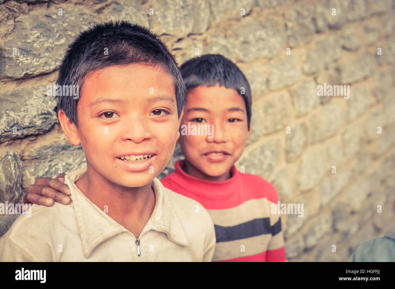 Nepali brothers hi-res stock photography and images - Alamy