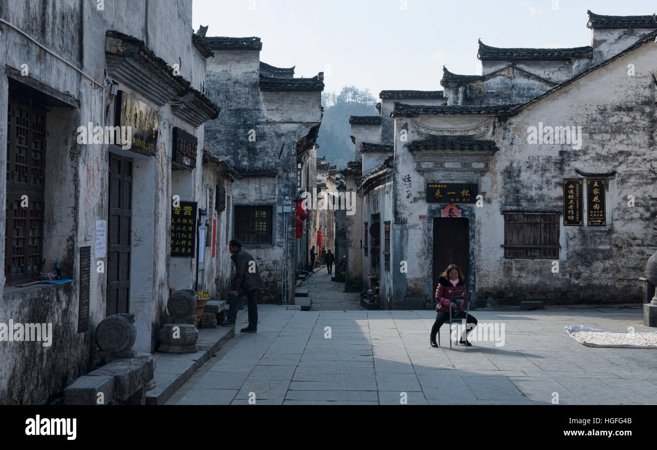 Life in the ancient village of Xidi, Anhui, China Stock Photo - Alamy
